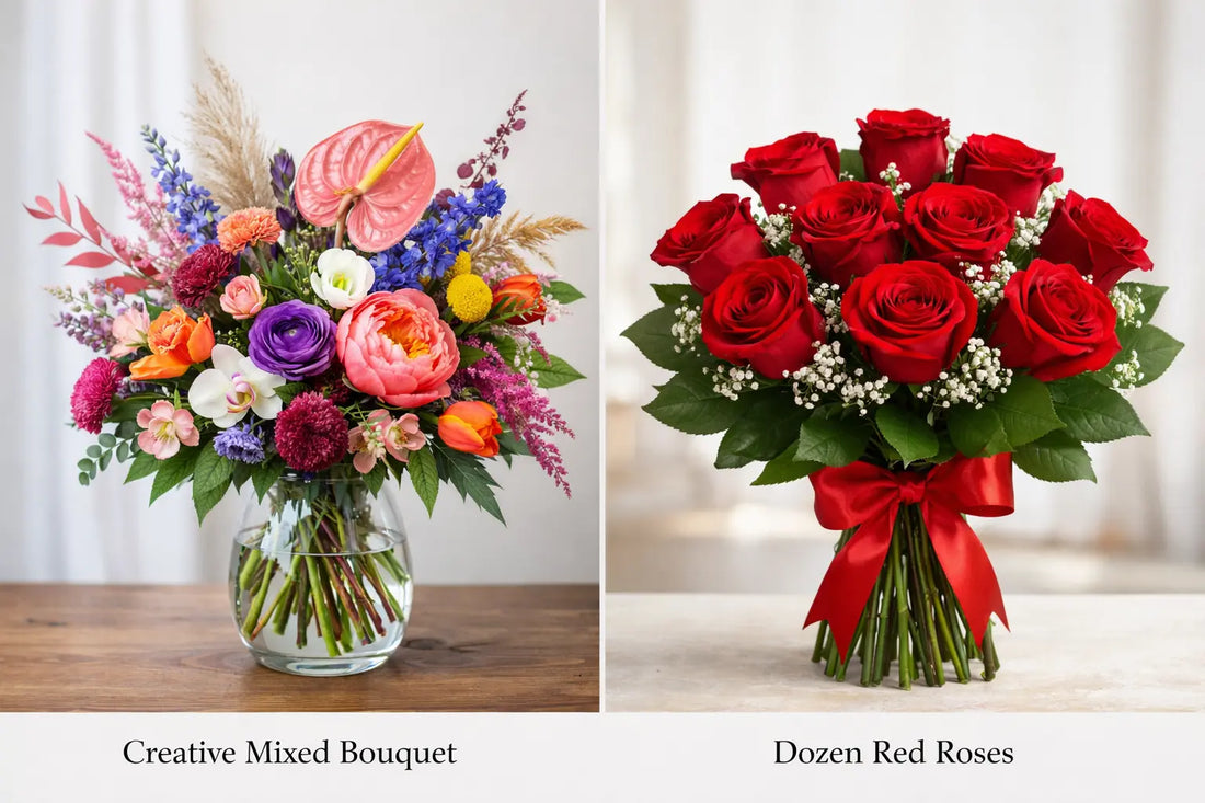 Artistic Floral Arrangements vs Classic Roses: Which Valentine’s Gift ...